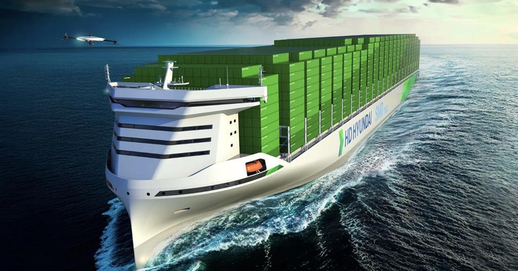 Nuclear container ship concept from HD Hyundai | Boatbuilding Materials ...