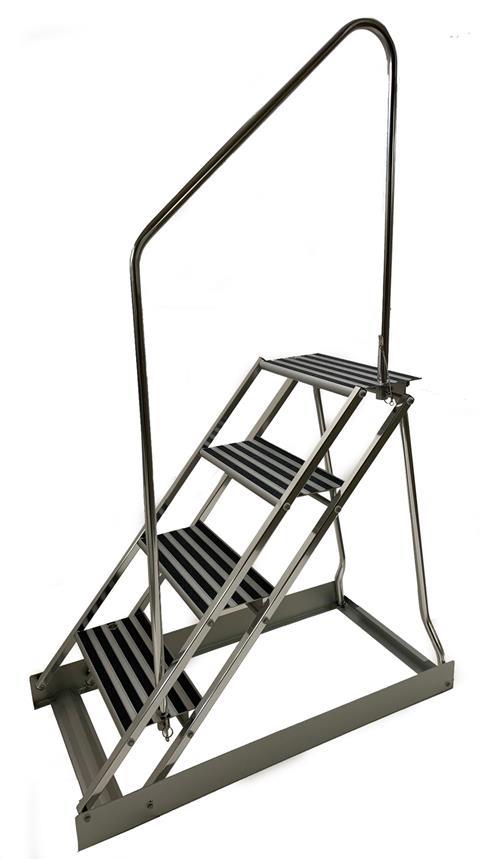 Tracy International introduces folding dock steps Product Launch International Boat Industry